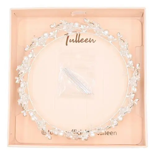 TULLEEN Crystal Pearl Floral Crown