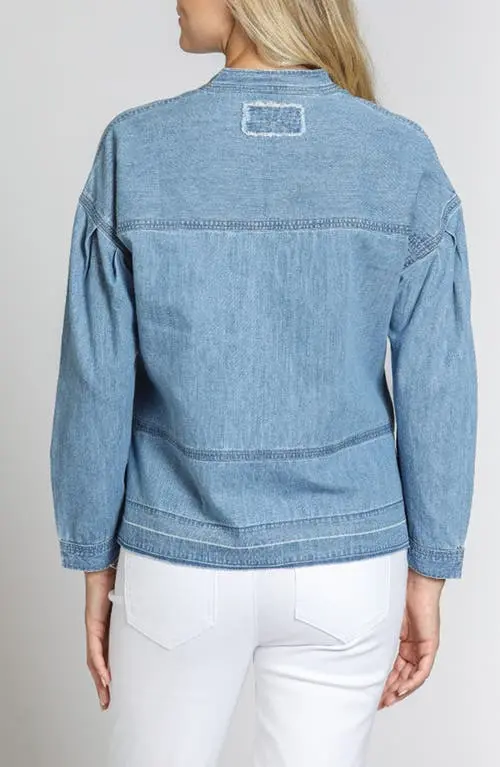 APNY Release Hem Pullover Top - Light Indigo