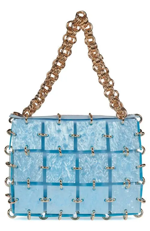 Jeffrey Campbell Les-filles Shoulder Bag - Light Blue Satin Combo