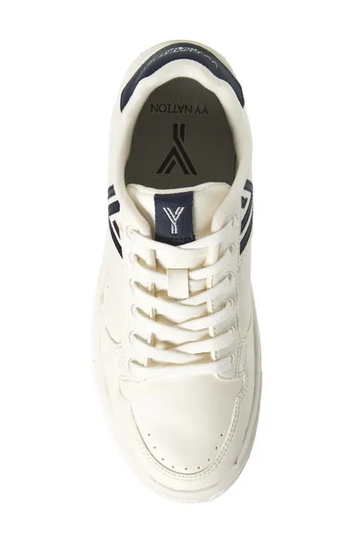 YY NATION Stratus Cactus Sneaker - White / Navy / White