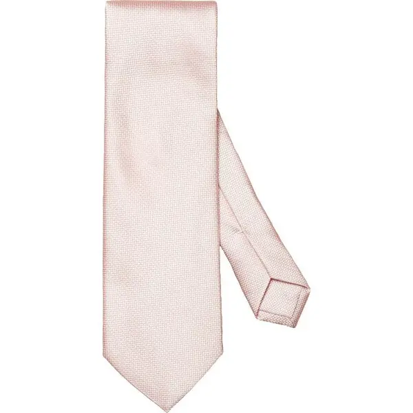 Eton Textured Silk Neck Tie - Medium Pink