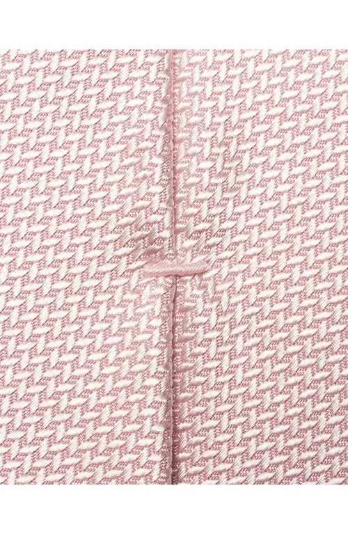 Eton Textured Silk Neck Tie - Medium Pink
