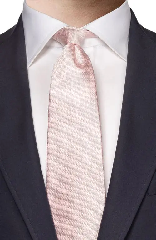 Eton Textured Silk Neck Tie - Medium Pink