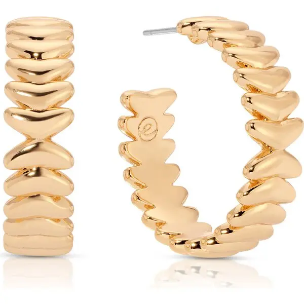 Ettika Vortex Medium Hoop Earrings - Gold