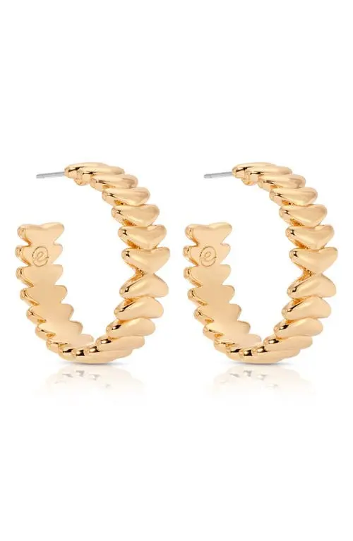 Ettika Vortex Medium Hoop Earrings - Gold