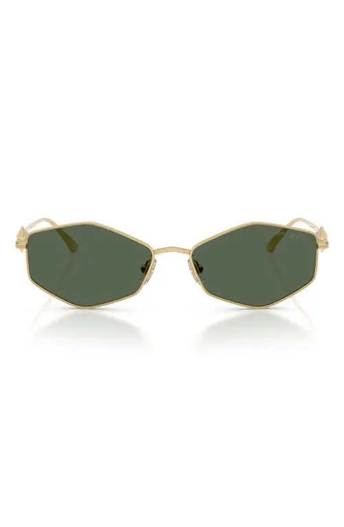 JIMMY CHOO Zoey Geometric Sunglasses - Gold /dark Green