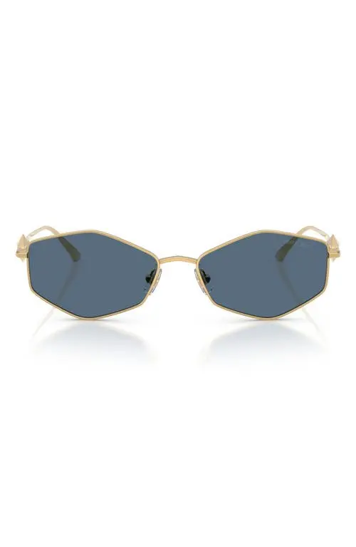 JIMMY CHOO Zoey Geometric Sunglasses - Gold/dark Blue