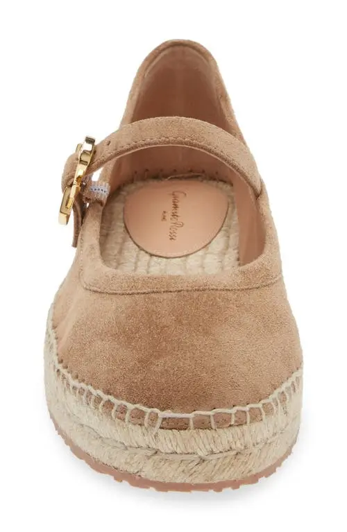 GIANVITO ROSSI Elda Espadrille Sandals - Camel