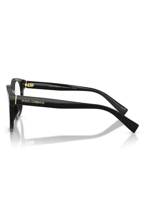 Dolce & Gabbana 52mm Phantos Optical Glasses - Black