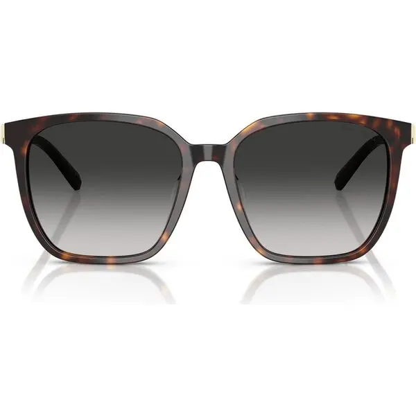 Tiffany & Co. 56mm Gradient Square Sunglasses - Havana/grey Gradient