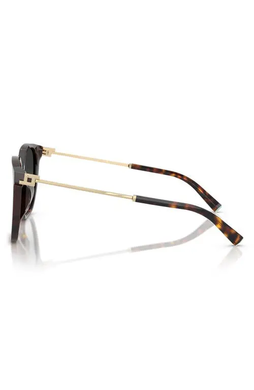 Tiffany & Co. 56mm Gradient Square Sunglasses - Havana/grey Gradient