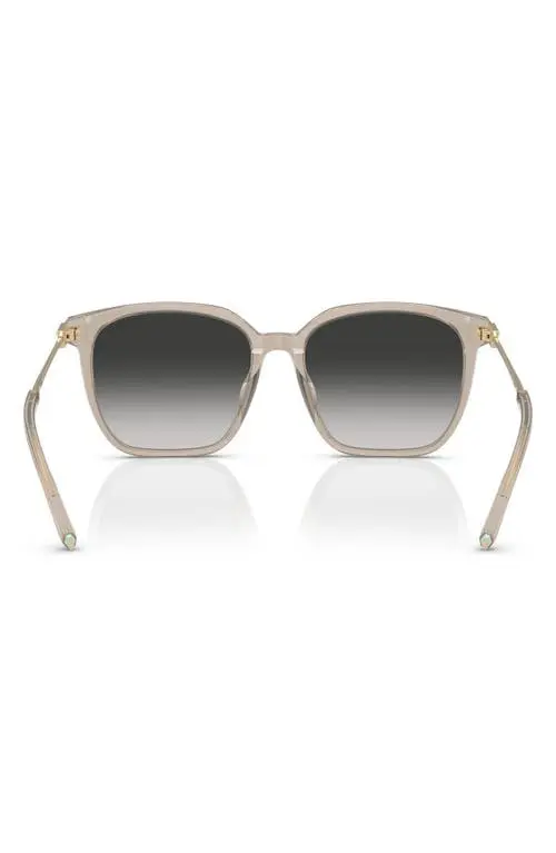 Tiffany & Co. 56mm Gradient Square Sunglasses - Opal Taupe /grey Gradient