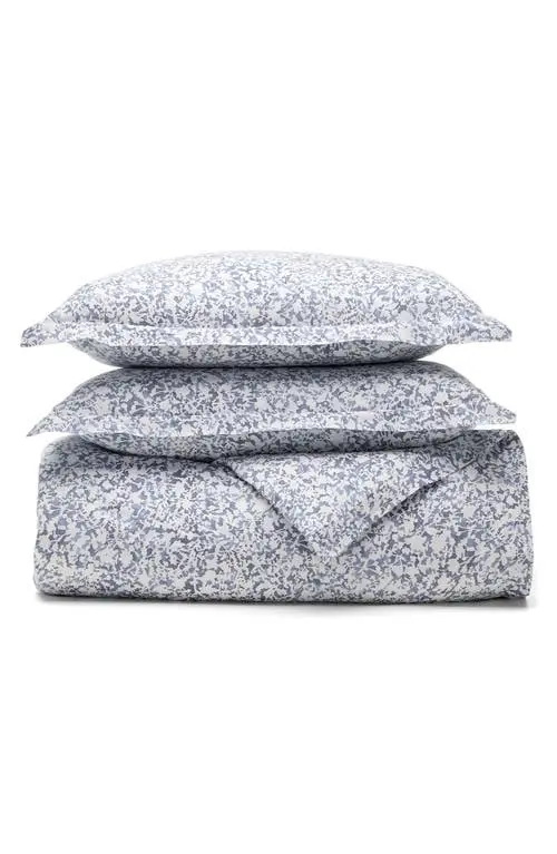BOLL & BRANCH Signature Garden Print Hemmed Organic Cotton Duvet Cover & Shams Set - Bay