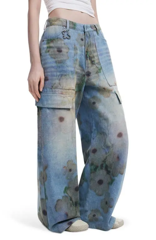 Desigual Collina Strada Floral Cargo Jeans