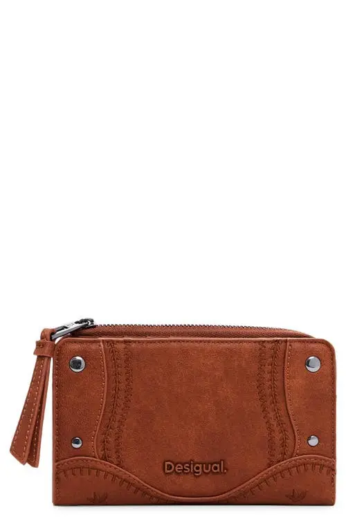 Desigual Medium Faux Leather Wallet - Camel