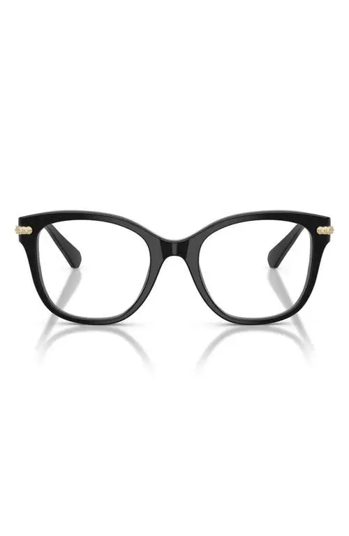 SWAROVSKI 51mm Square Optical Glasses - Black/demo Lens