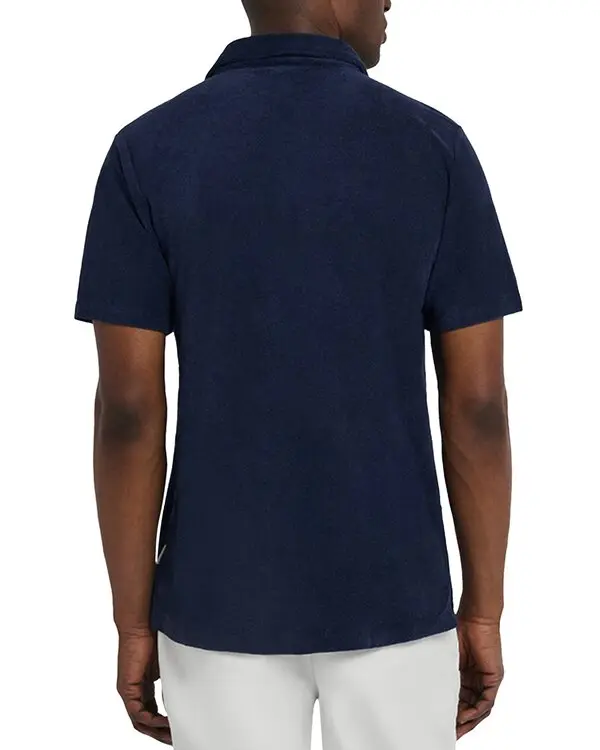 Onia Terry Open Collar Polo Shirt - Deep Navy