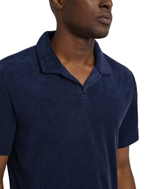 Onia Terry Open Collar Polo Shirt - Deep Navy