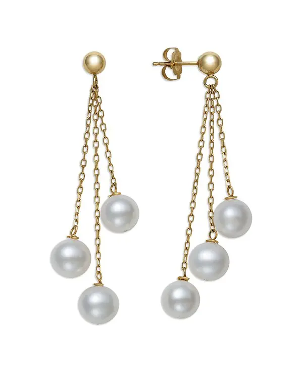 Bloomingdale'S Cultured Pearl Drop Earrings - White