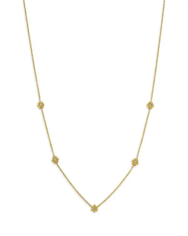 Zoe Chicco 14k Gold Diamond Flower Necklace - Yellow