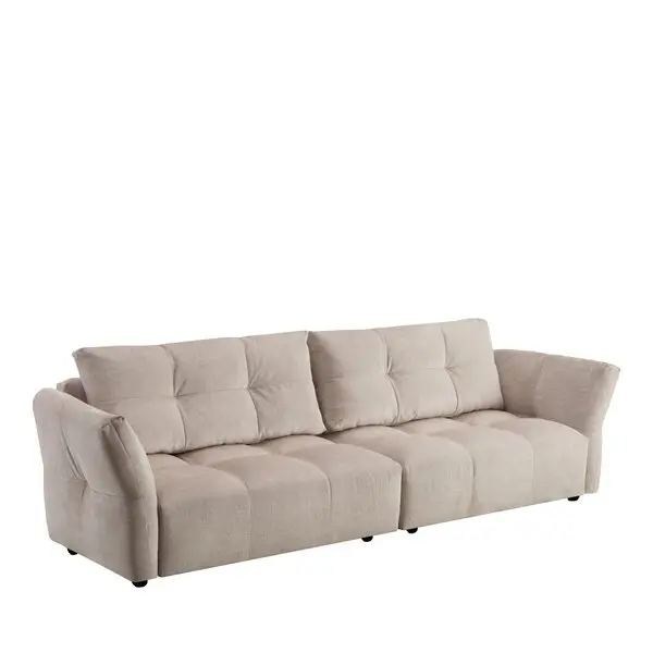 CHATEAU D'AX Santino 3 Piece Sectional Sofa - W Ecru