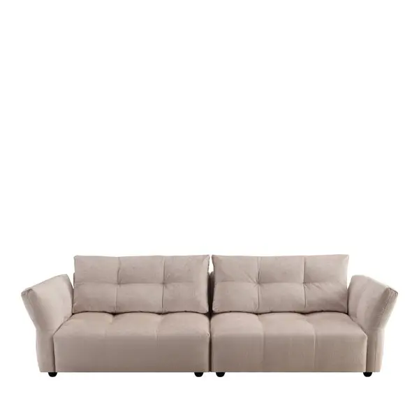 CHATEAU D'AX Santino 3 Piece Sectional Sofa - W Ecru