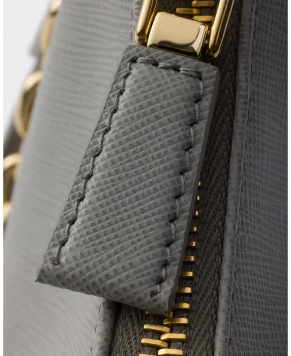 Prada Re-edition Mini Saffiano Leather Bag - Grey