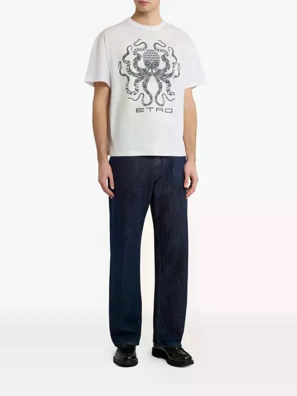 Etro Octopus-embroidered Jeans
