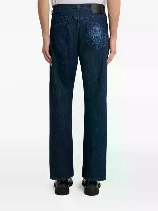 Etro Octopus-embroidered Jeans