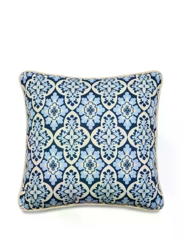 La DoubleJ Printed Cushion - Blue