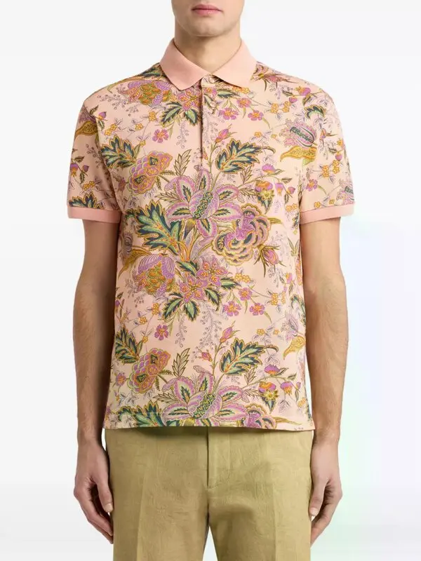 Etro Printed Cotton Polo Shirt