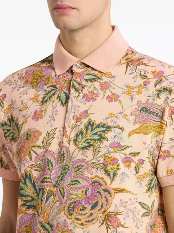 Etro Printed Cotton Polo Shirt