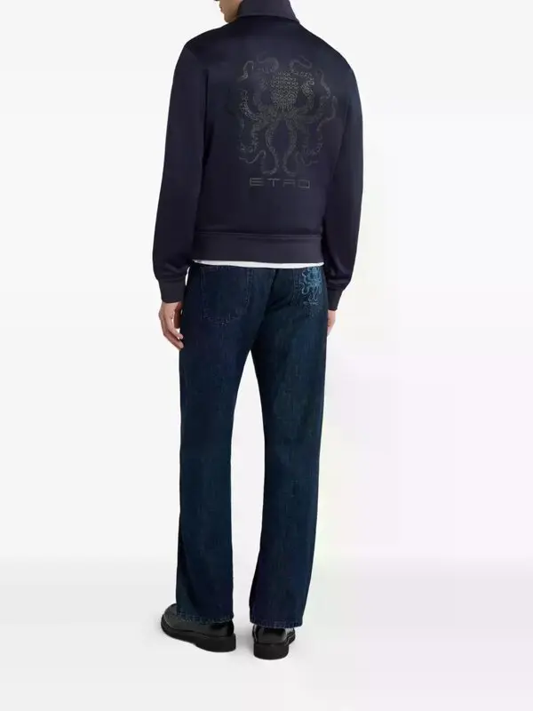 Etro Logo-print Zip-up Sweatshirt