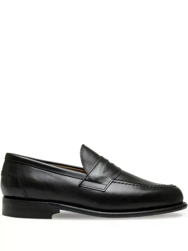 SANDERS Leather Loafers - Black
