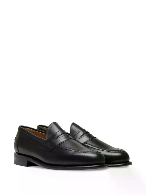 SANDERS Leather Loafers - Black