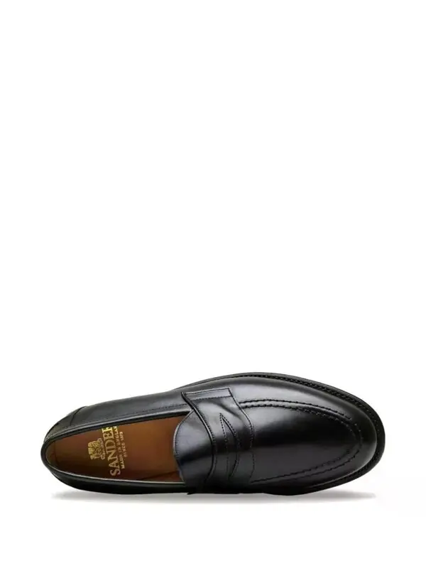 SANDERS Leather Loafers - Black