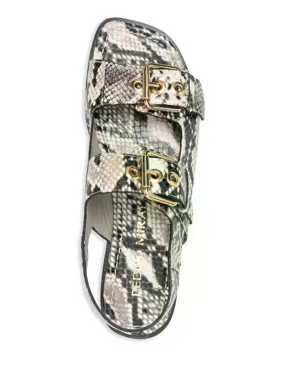 PEDRO MIRALLES Python-print Sandals