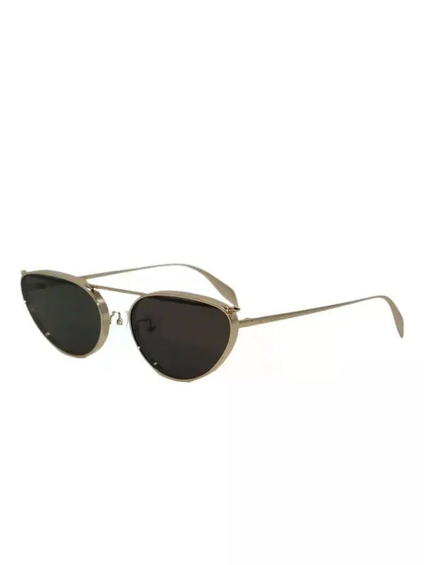 Alexander McQueen Piercing Cat-eye Sunglasses - Gold