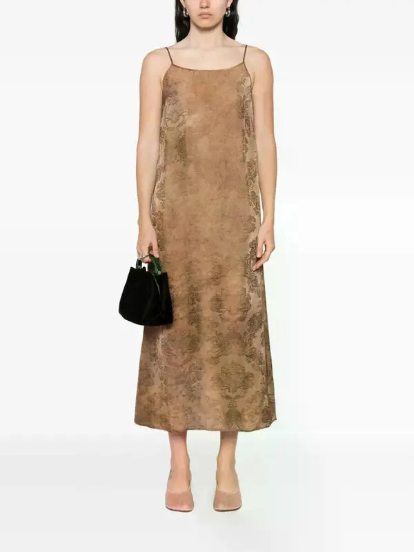 UMA WANG Anaya Midi Dress - Brown