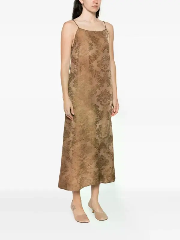 UMA WANG Anaya Midi Dress - Brown