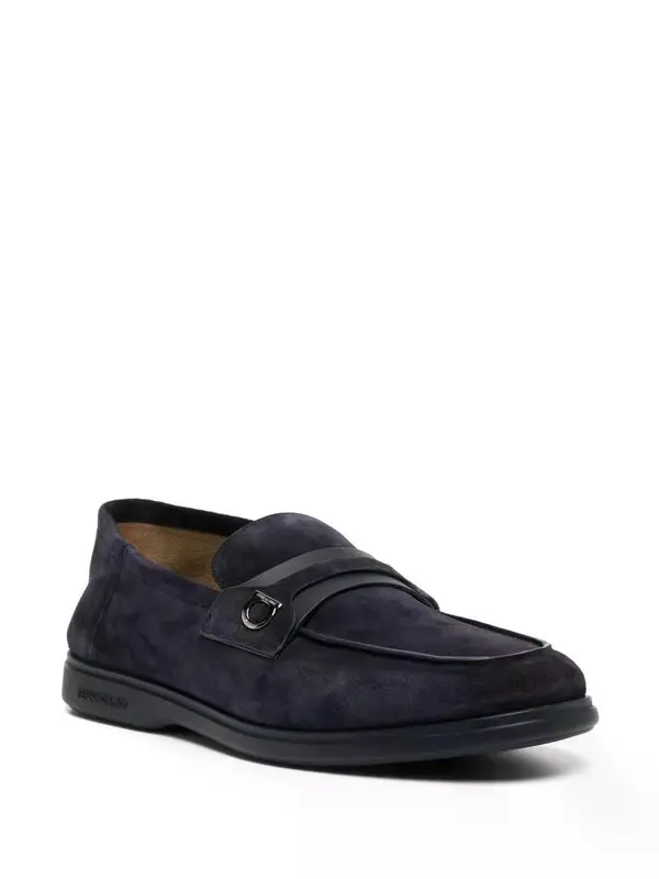 FERRAGAMO Gancini Loafers - Blue