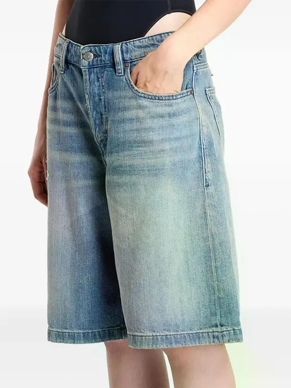 DIESEL® Worn-effect Denim Shorts - Blue