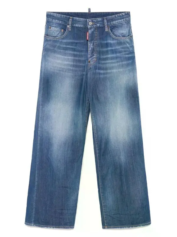 Dsquared2 Logo-embroidered Jeans - Blue