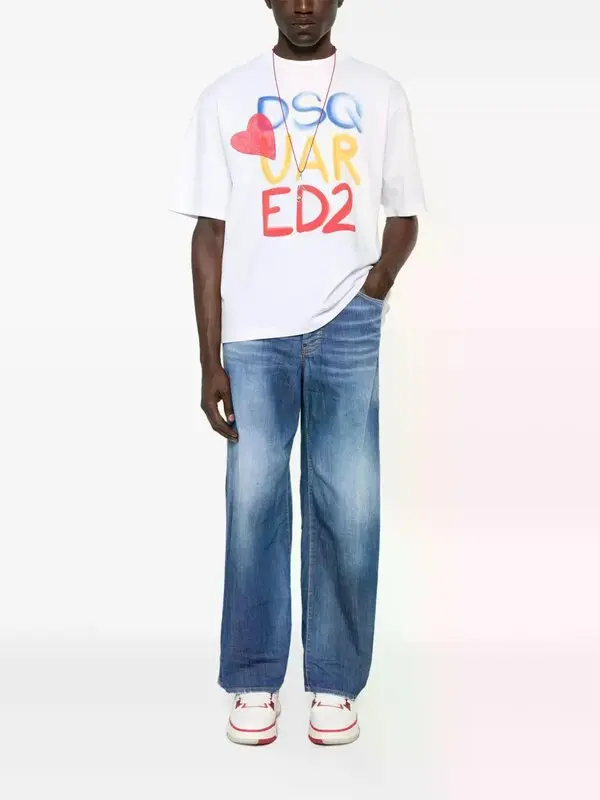 Dsquared2 Logo-embroidered Jeans - Blue