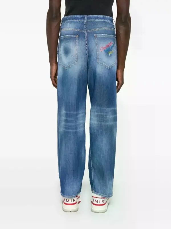 Dsquared2 Logo-embroidered Jeans - Blue
