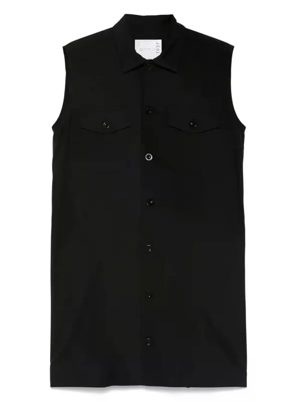 Sacai Sleeveless Mini Dress - Black