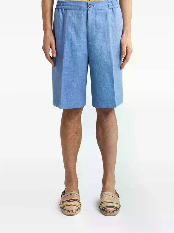Etro Linen-blend Shorts