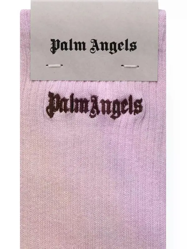 Palm Angels Logo-embroidered Socks