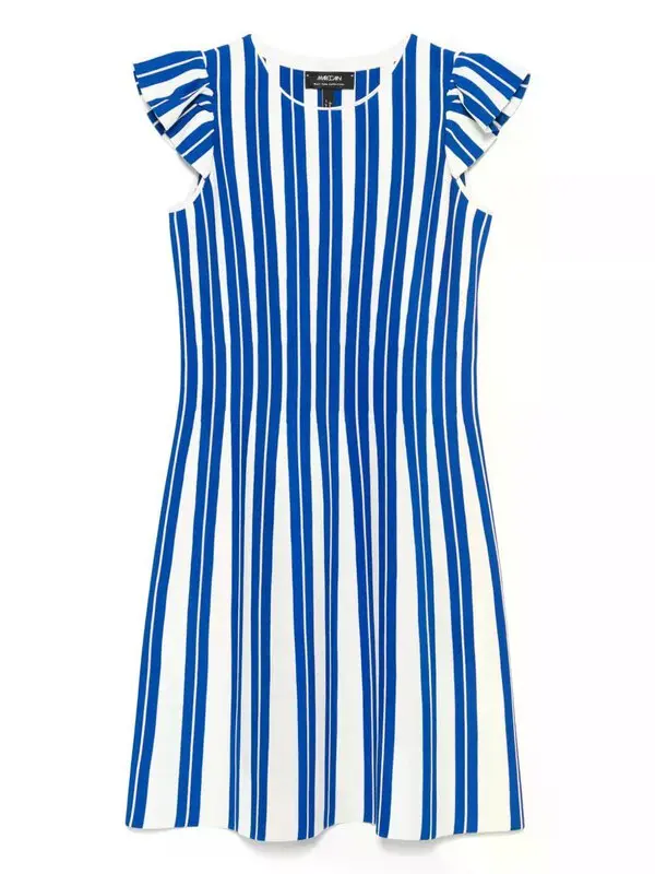 MARCCAIN Striped Mini Dress - White