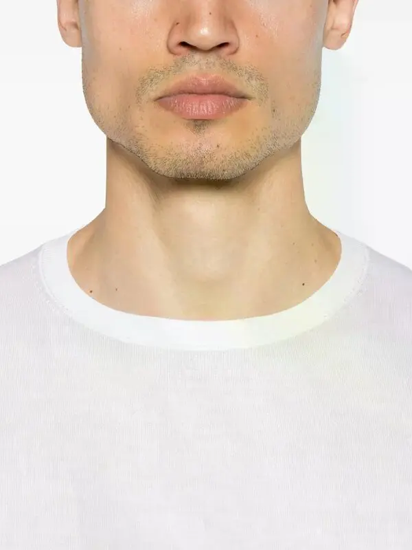 KANGRA Fine-knit T-shirt - Neutrals